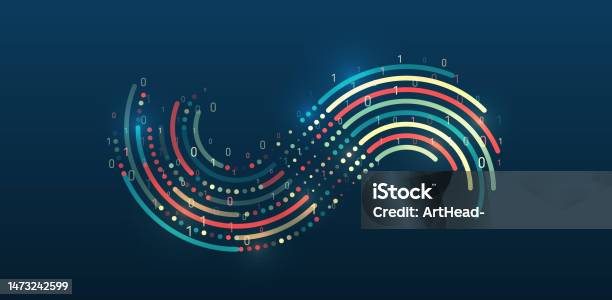 Visualization Of A Large Amount Of Data Abstract Transformation Of
