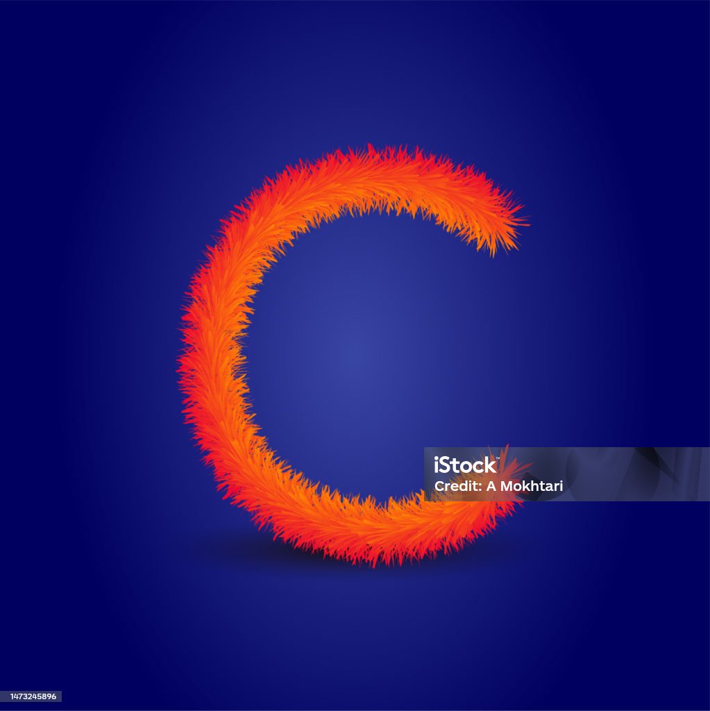Ilustración De La Letra C En Piel Y Más Vectores Libres De Derechos De Abstracto Abstracto