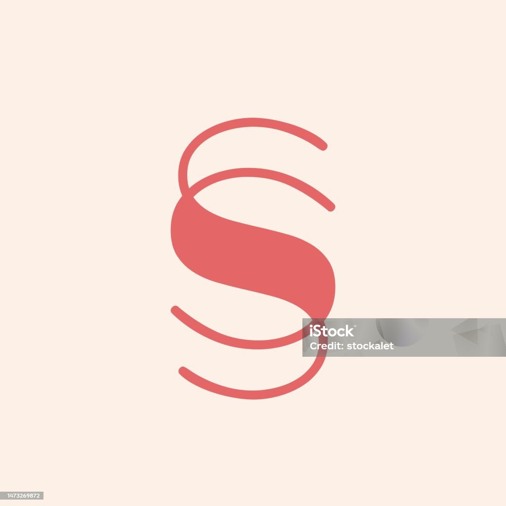 Logo Monogramme Ss Lignes Entrelacées Icône De Signature De La Lettre