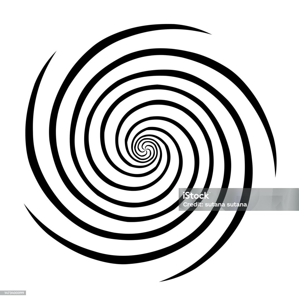 Black White Hypnosis Spiral Icon Isolated On White Background Stock ... Black White Hypnosis Spiral Icon Isolated On White Background Stock ...