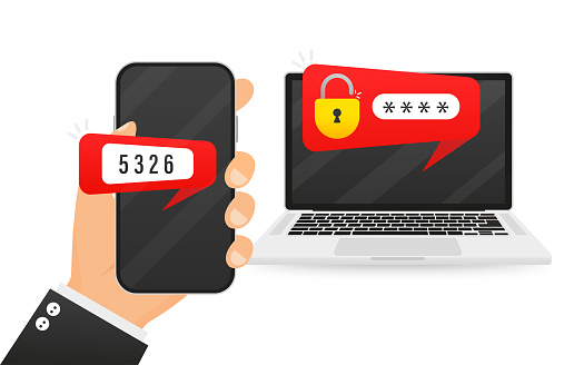 Verification Code Message On Smartphone Notice With Code For Secure