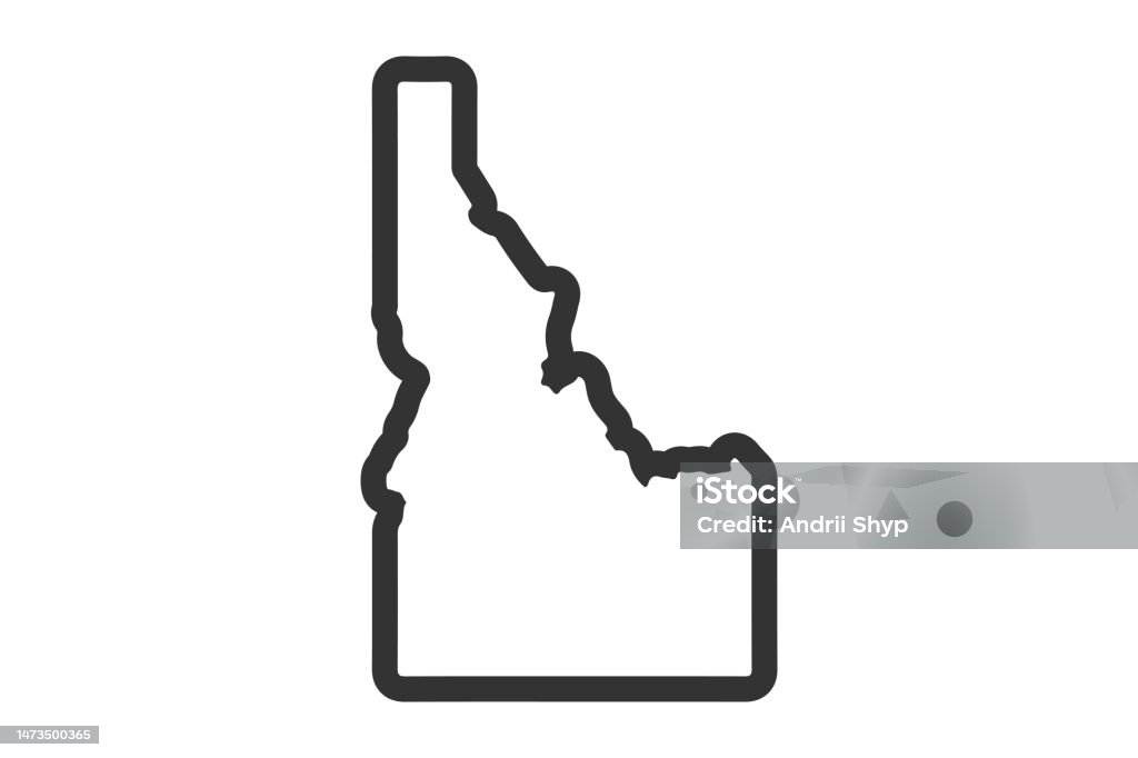 Symbole De Contour De Lidaho Carte De Létat Américain Illustration