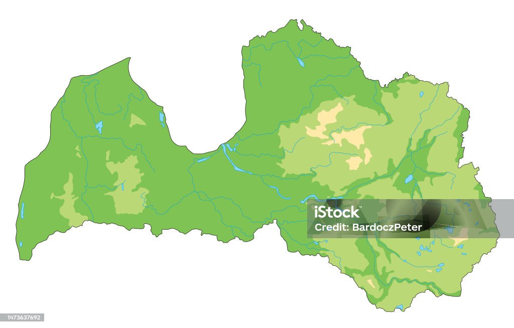 Highly Detailed Latvia Physical Map Stock Illustration - Download Image ... Highly Detailed Latvia Physical Map Stock Illustration - Download Image ...