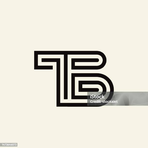 Monogramme Tb Lettre T En Gras Logo De La Lettre B Icône De Signature