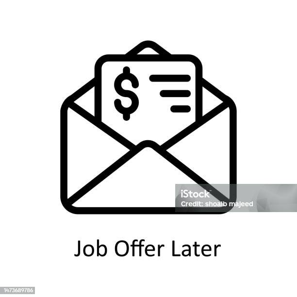 Offre Demploi Icônes De Contour Vectoriel Ultérieur Stock Simple