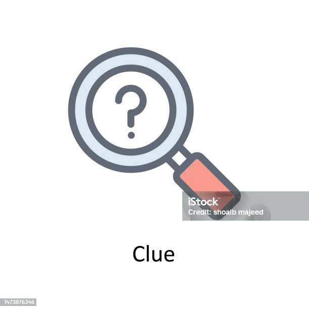 Clue Vector Fill Icônes De Contour Stock Simple Dillustration Vecteurs