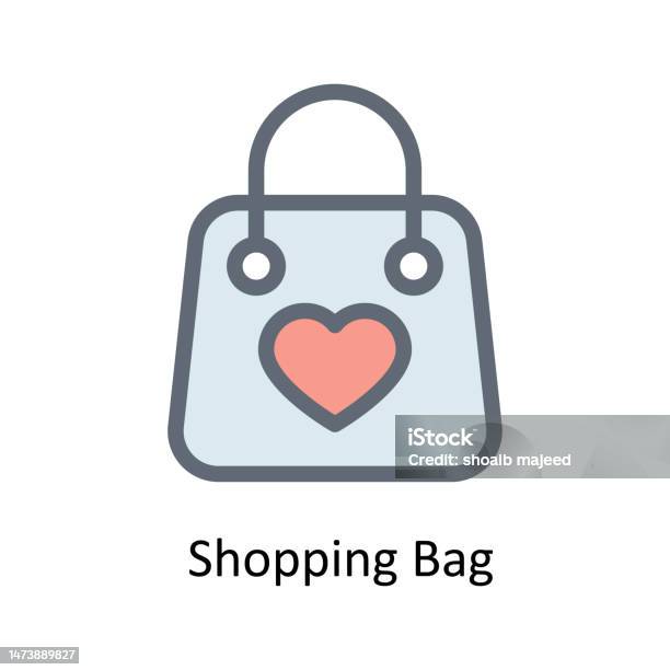 Panier Panier Vector Fill Contour Icônes Stock Simple Dillustration