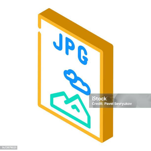 File Format Document Isometric Icon Vector Illustration Stock