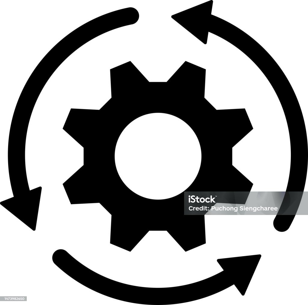 Agile Process Icon Gear Arrow Circle Cycle Vector Stock Illustration ... Agile Process Icon Gear Arrow Circle Cycle Vector Stock Illustration ...