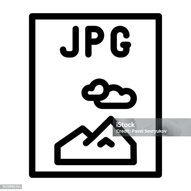 File Format Document Line Icon Vector Illustration Stock