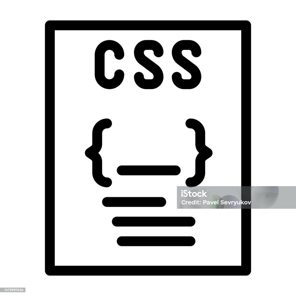 Css 파일 형식 문서 라인 아이콘 벡터 일러스트 레이 션 Html에 대한 스톡 벡터 아트 및 기타 이미지 Html 0명