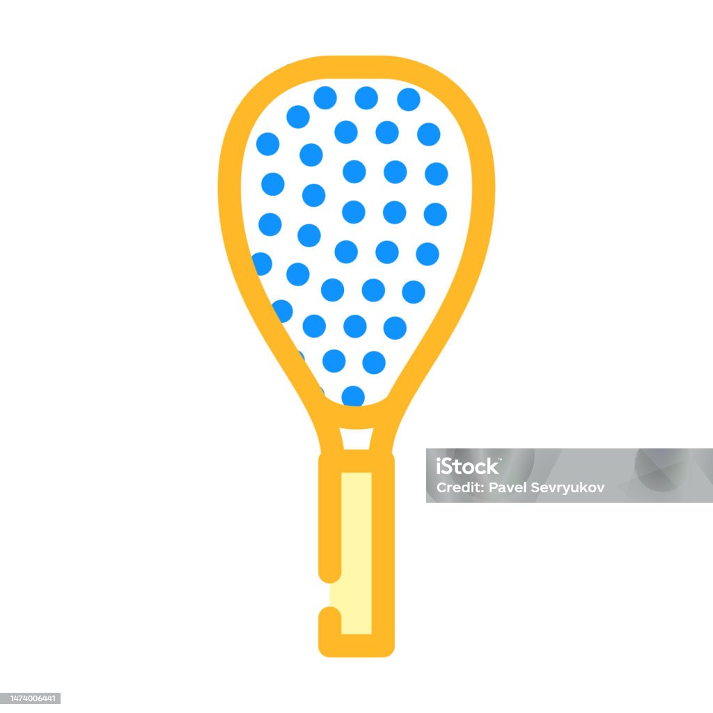 Racket Game Badminton Color Icon Vector Illustration Stock Illustration