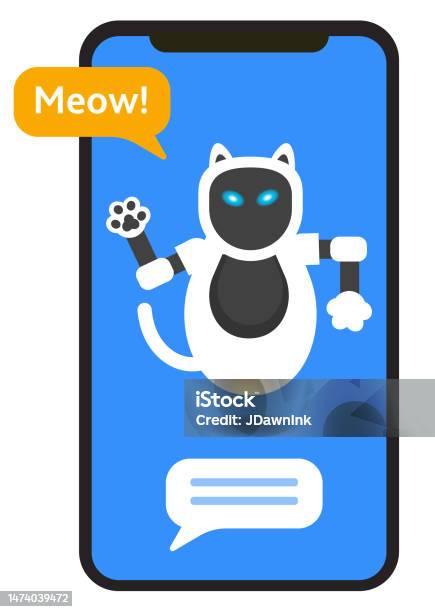 Chat Bot Assistant Virtuel Chat Salutation Avec Bulle De Parole Sur