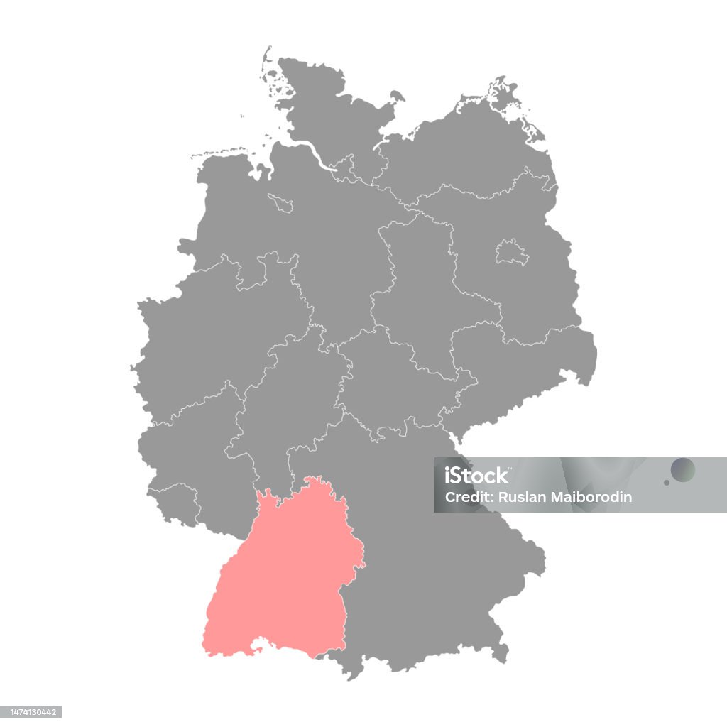 Peta Negara Bagian Baden Wurttemberg Ilustrasi Vektor Ilustrasi Stok ... Peta Negara Bagian Baden Wurttemberg Ilustrasi Vektor Ilustrasi Stok ...