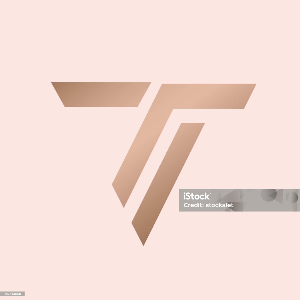 Logo Monogramme Tv Lettre Géométrique Ornementale Majuscule T Lettre V