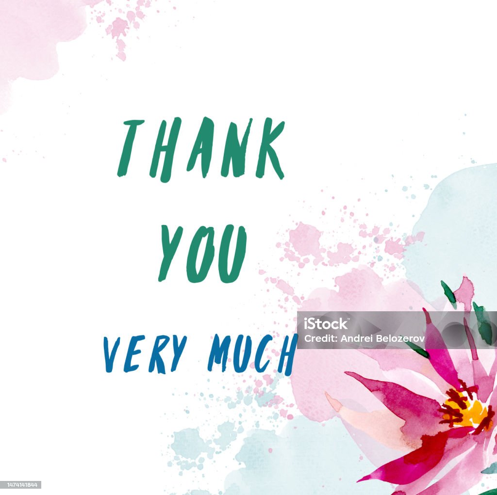 Postcard Thank You Design Gratitude On Elegant Background With