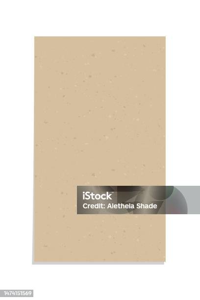 Aesthetic Vintage Brown Paper Note Illustration Recycled Memo Paper