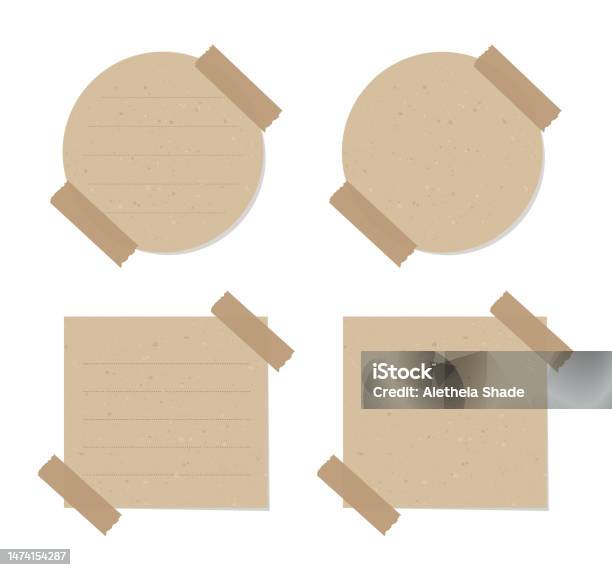 Aesthetic Vintage Brown Paper Note Set Recycled Memo Paper With