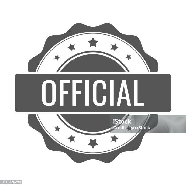 Timbre Officiel Sceau Badge Vectoriel Modèle Dicône Illustration Isolée