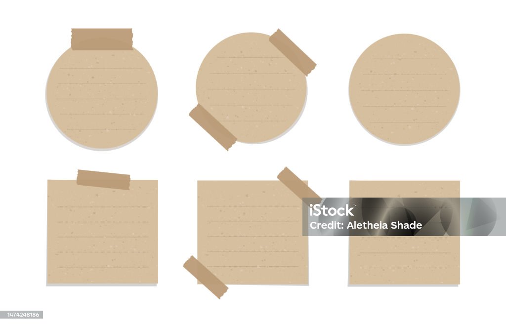 Aesthetic Vintage Brown Paper Note Set Recycled Memo Paper With