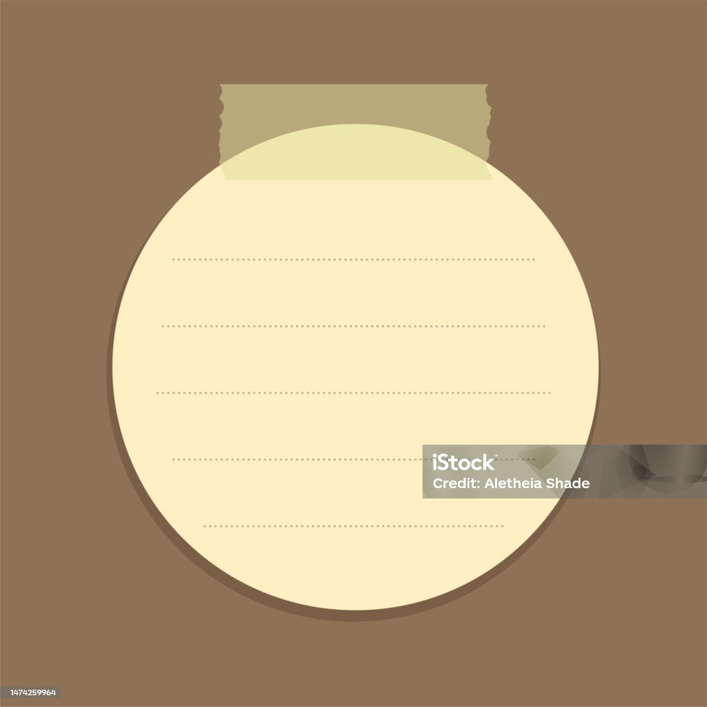 Template Catatan Tempel Kuning Bulat Ilustrasi Vektor Kertas Memo ... Template Catatan Tempel Kuning Bulat Ilustrasi Vektor Kertas Memo ...
