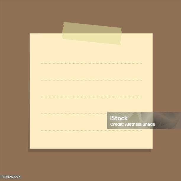 Ilustrasi Vektor Catatan Tempel Kuning Mockup Template Kertas Memo ... Ilustrasi Vektor Catatan Tempel Kuning Mockup Template Kertas Memo ...