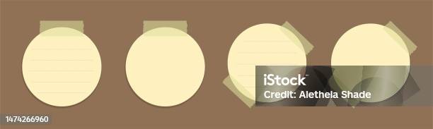 Set Ilustrasi Catatan Tempel Kuning Bulat Mockup Template Kertas Memo ... Set Ilustrasi Catatan Tempel Kuning Bulat Mockup Template Kertas Memo ...