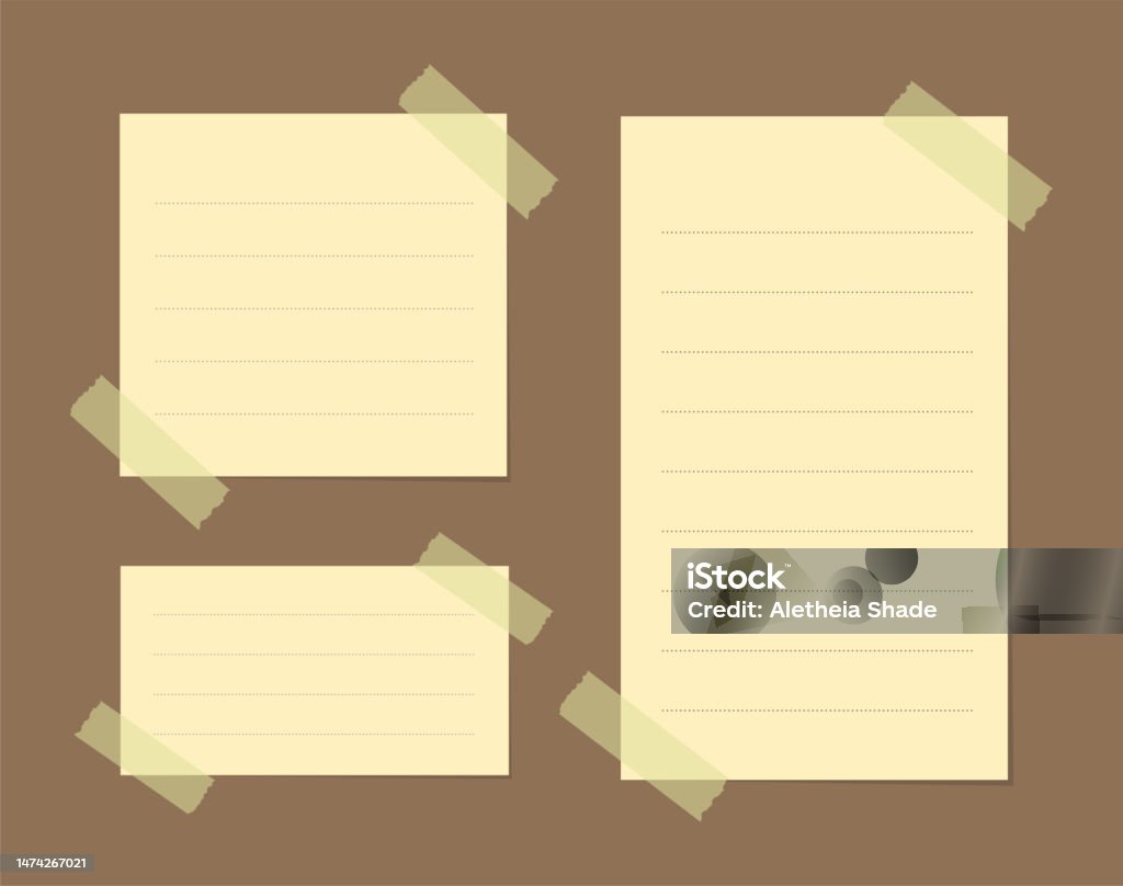 Set Ilustrasi Catatan Tempel Kuning Mockup Template Kertas Memo Kantor ... Set Ilustrasi Catatan Tempel Kuning Mockup Template Kertas Memo Kantor ...