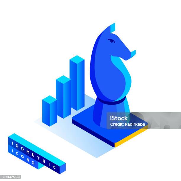 Ilustrasi Vektor Strategi Bisnis Ikon Isometrik Dan Desain Tiga Dimensi