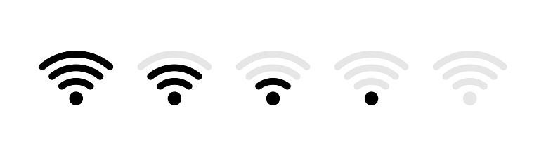 Wifi Icon Rounded Corners Black Gray White Background Stock ... Wifi Icon Rounded Corners Black Gray White Background Stock ...