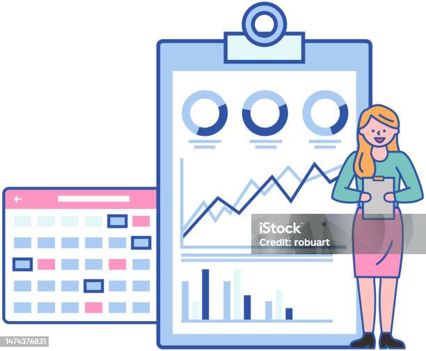 Perempuan Menganalisis Laporan Digital Dengan Statistik Indikator