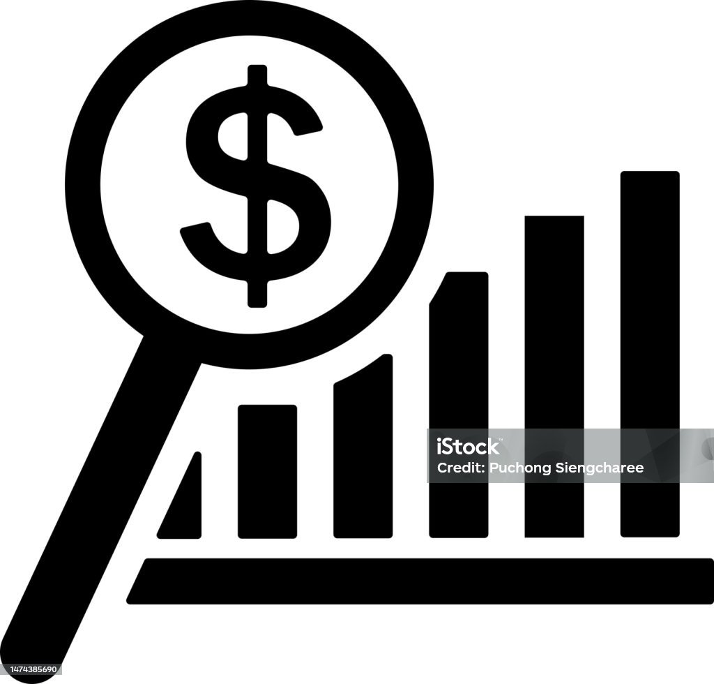 Dollar Analysis Bars Chart Icon Vector Stock Illustration Download