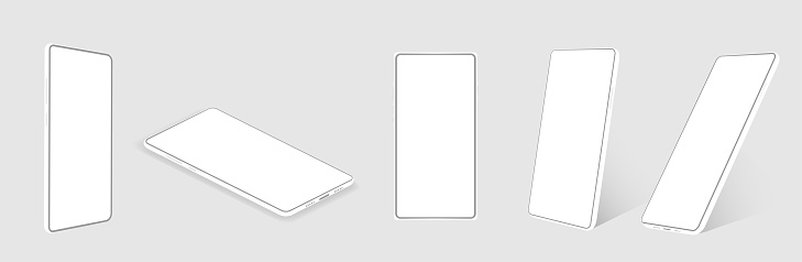 Koleksi Minimal Mockup Smartphone Pada Sudut Yang Berbeda Untuk