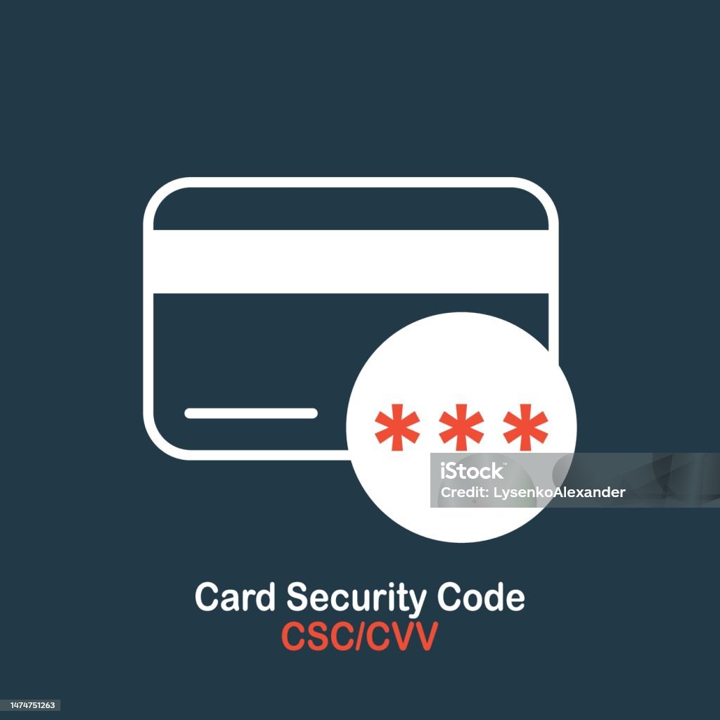 Credit Card Icon In Flat Style Cvv Verification Code Vector Illustration On Isolated Background