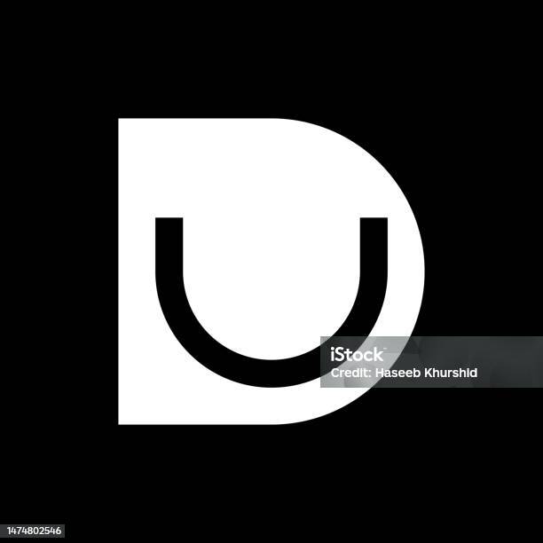 Logo Du Minimal Icône Dune Lettre Ud Sur Fond De Luxe Idée De Logo