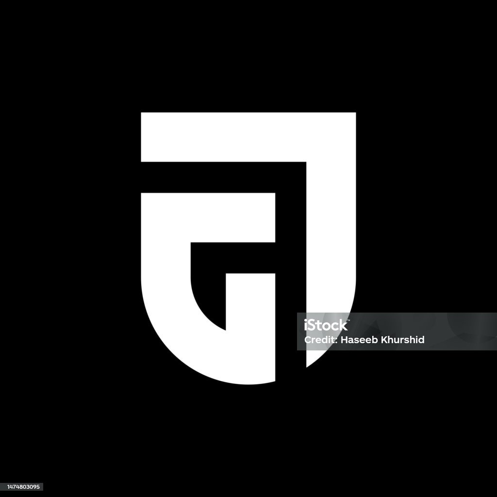 Logo Gj Minimal Icône Dune Lettre Jg Sur Fond De Luxe Idée De Logo