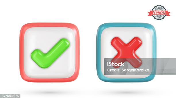 Signes Corrects Et Incorrects Icônes De Marques Correctes Et Fausses ... Signes Corrects Et Incorrects Icônes De Marques Correctes Et Fausses ...