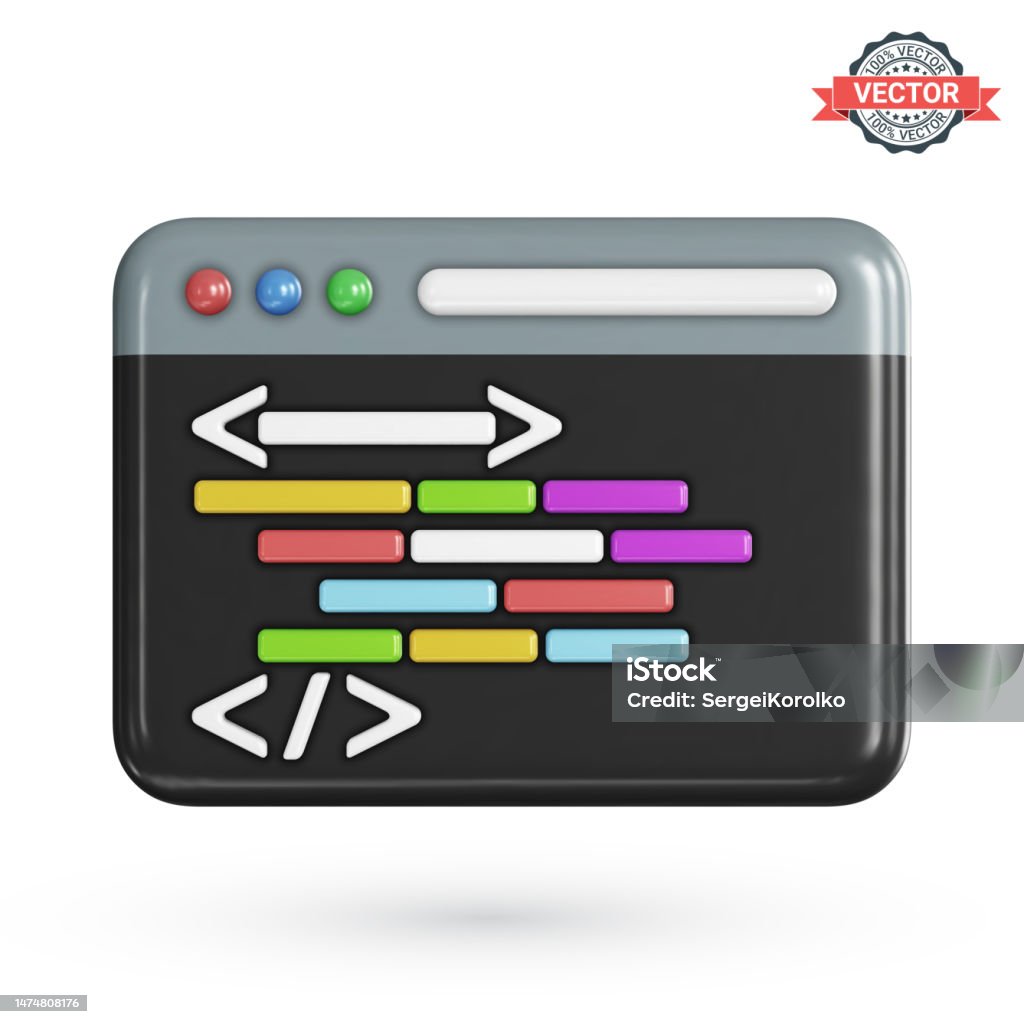 Program Code Development Icon Web Coding Or Website Programming Concept
