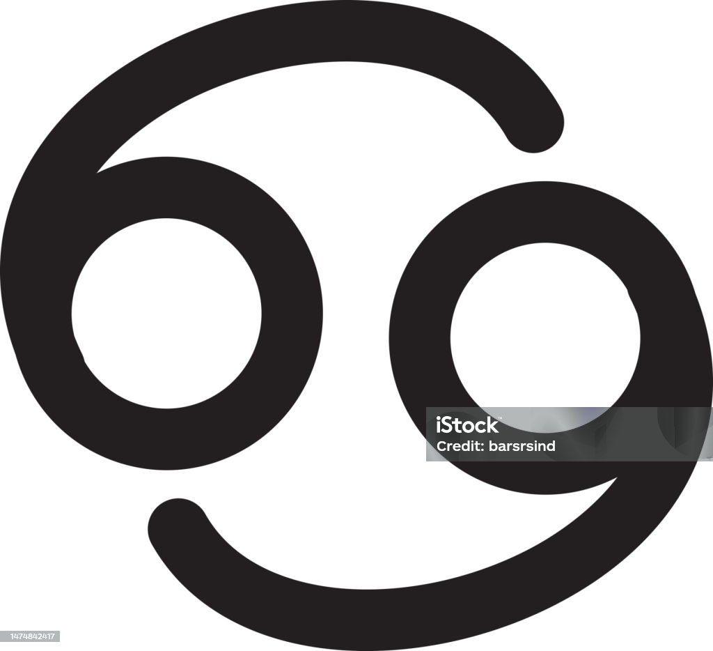 Cancer Linear Icon Astrological Zodiac Sign Stock Illustration
