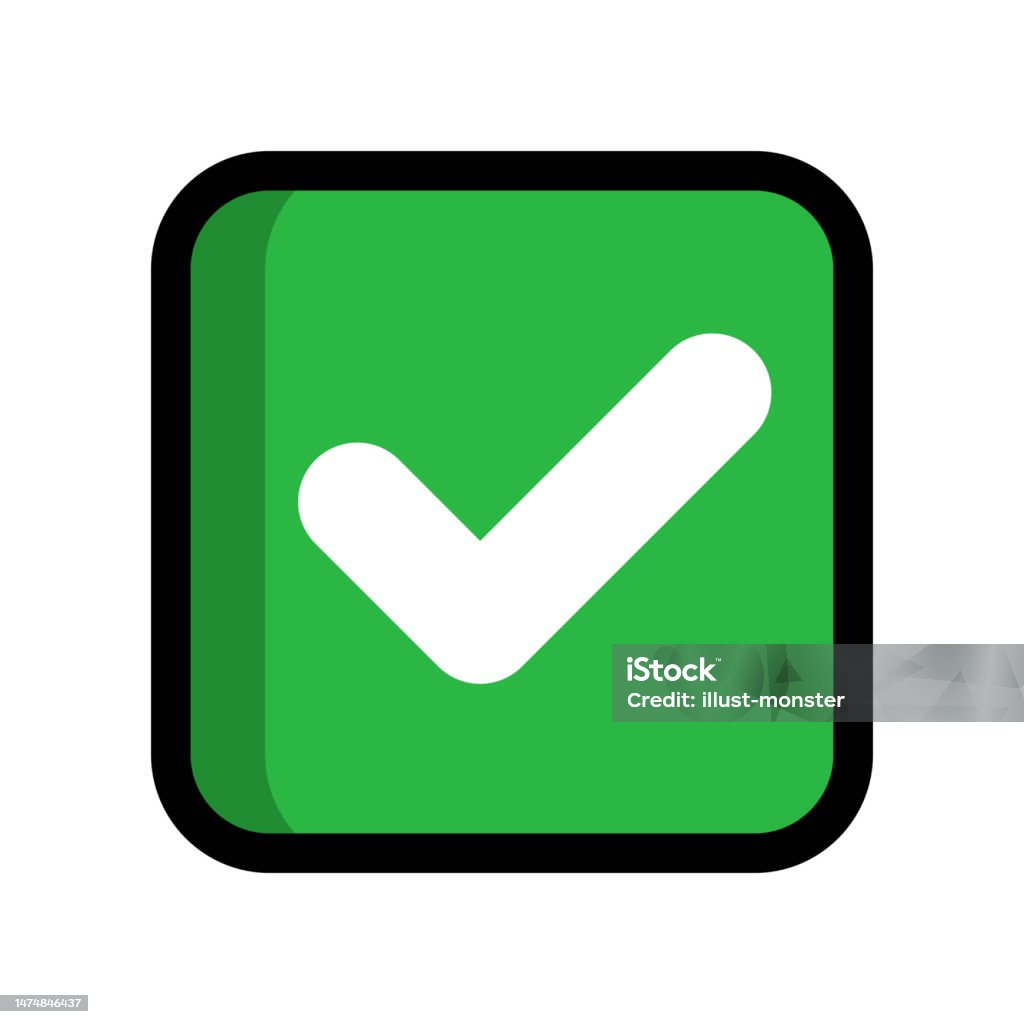 Green Check Box Input Box Choice Vector Stock Illustration Download Image Now Accuracy