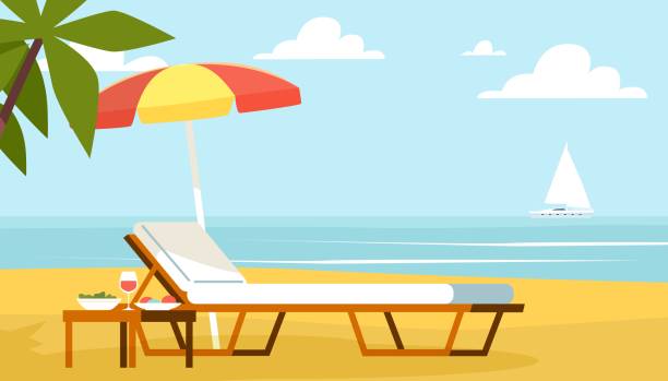 110 Tropical Island Resort Water Table Illustrations Royalty Free