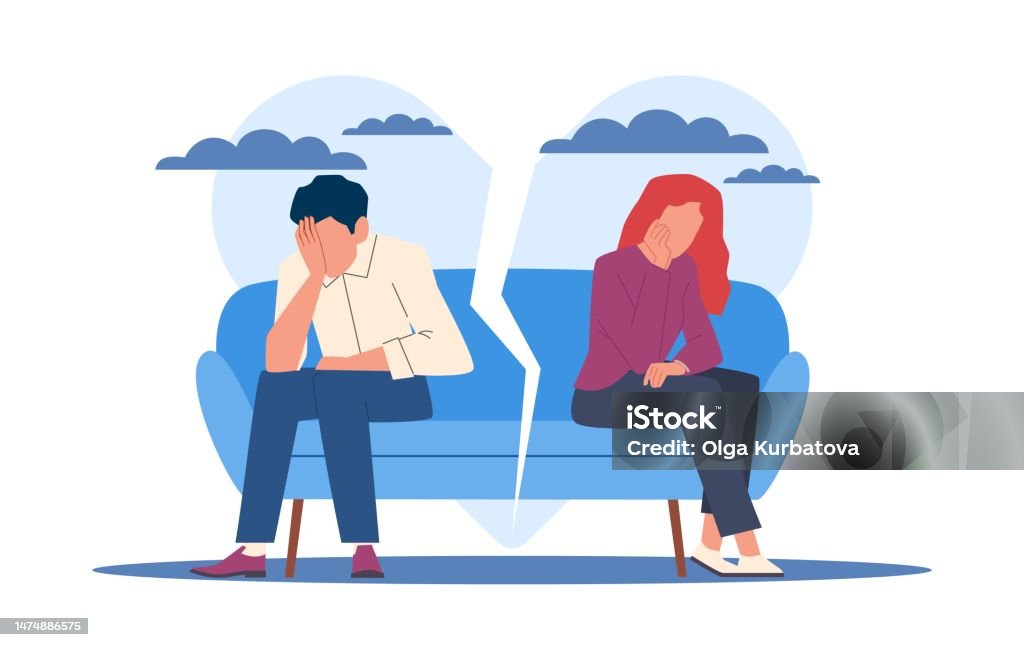 Concept Of Divorce Couple Disagreement Relationship Problems Man And