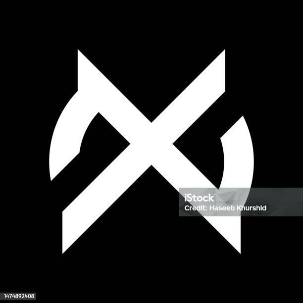 Logo Xn Minimal Icône Dune Lettre Nx Sur Fond De Luxe Idée De Logo
