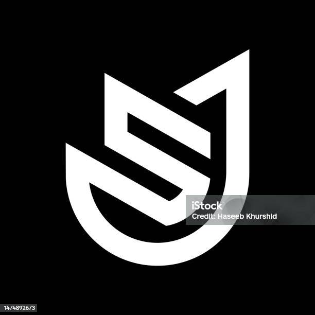 Logo Sj Minimal Icône Dune Lettre Js Sur Fond De Luxe Idée De Logo