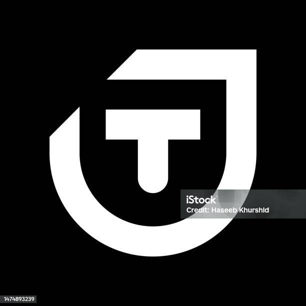 Logo Tj Minimal Icône Dune Lettre Jt Sur Fond De Luxe Idée De Logo