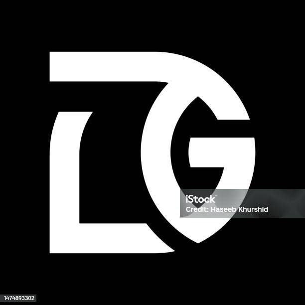 Logo Dg Minimal Icône Dune Lettre Gd Sur Fond De Luxe Idée De Logo