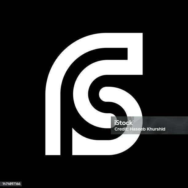 Logo Sf Minimal Icône Dune Lettre Fs Sur Fond De Luxe Idée De Logo
