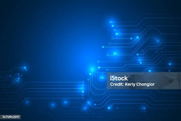 Circuit Lines Technology Abstract Background Digital Circuit Lines And Binary Code Privacy