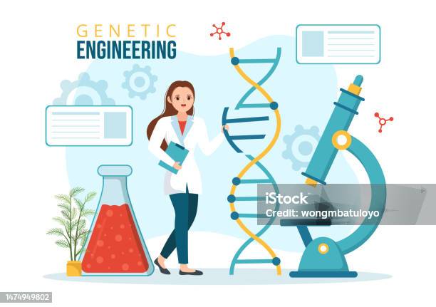 Rekayasa Genetika Dan Modifikasi Dna Ilustrasi Dengan Genetika