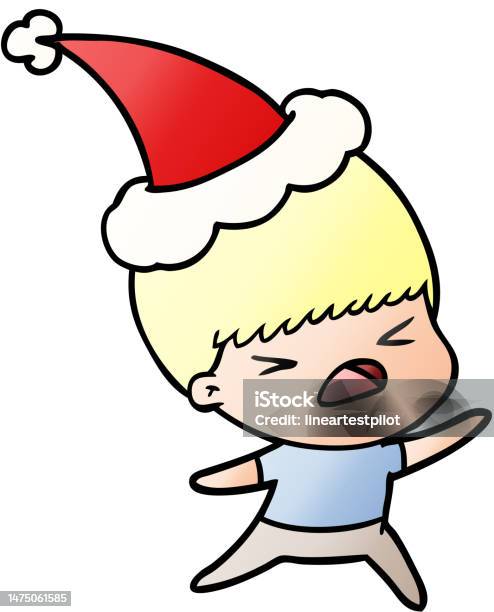 Caricature Dégradée Dessinée À La Main Dun Homme Stressé Portant Un
